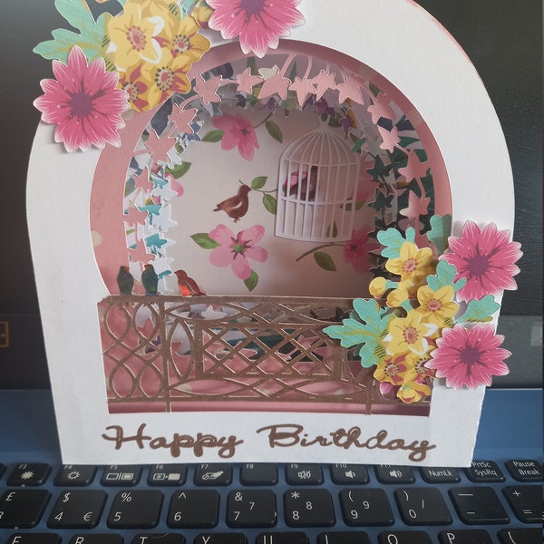 Little Birds Box Card Template - Etsy Australia
