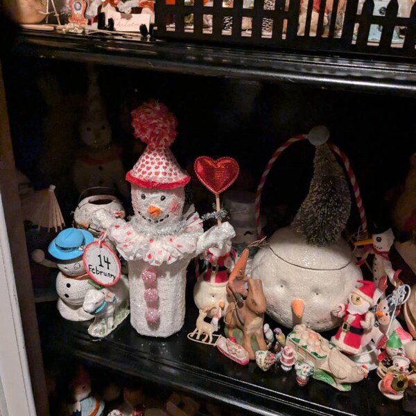 American Patriotic Art Paper Mache Uncle Sam July 4 Folk Art Figurine ...