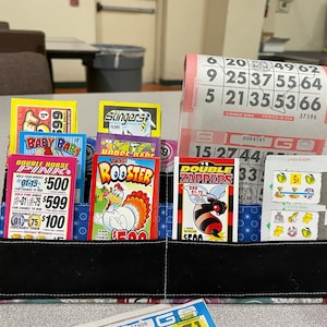 Bingo Balls and Cards Print Folding Bingo Tab Holder, Lightweight ...