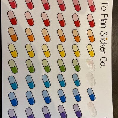 1367medication/pill Tracker Planner Stickers. - Etsy