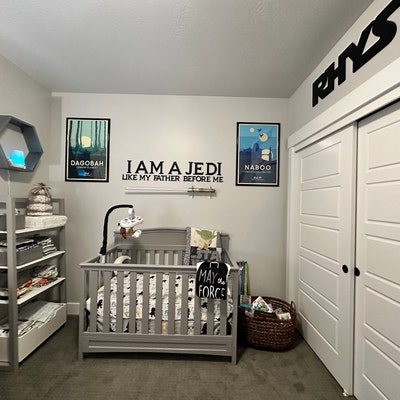 Custom Wood Name Sign for Nursery, Space Bedroom, Over Crib Sign, Baby ...