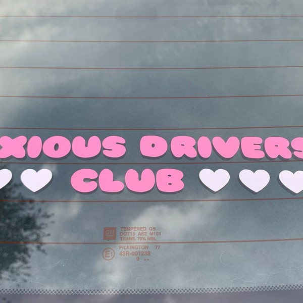 Anxious Drivers Club Vinyl Car Decal - Etsy