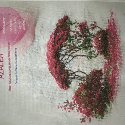 Azalea, Embroidery Digital Tutorial, Flowers Embroidery Pattern ...