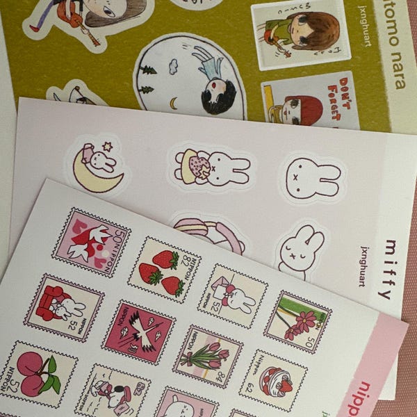 Japanese Nippon Stamps Sticker Sheet - for Bullet Journal, Bujo ...
