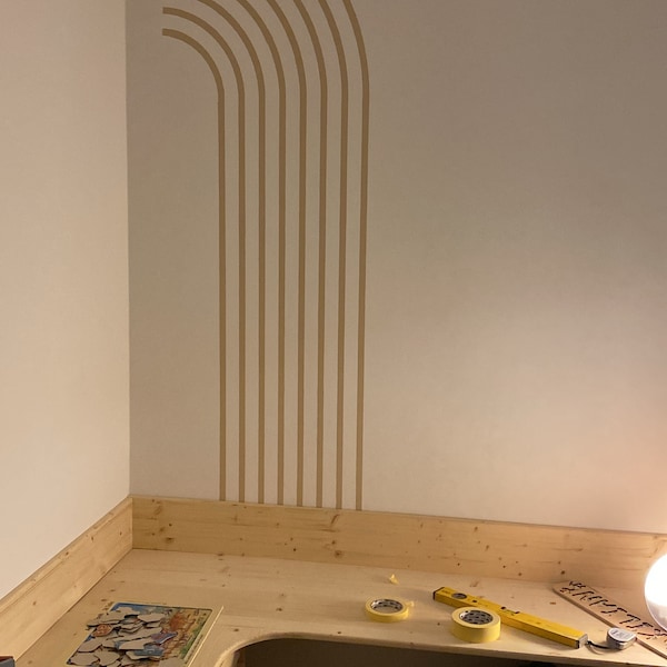 Arch Wall Stencil for Paint - Boho Line Rainbow Arch Stencil for Walls ...