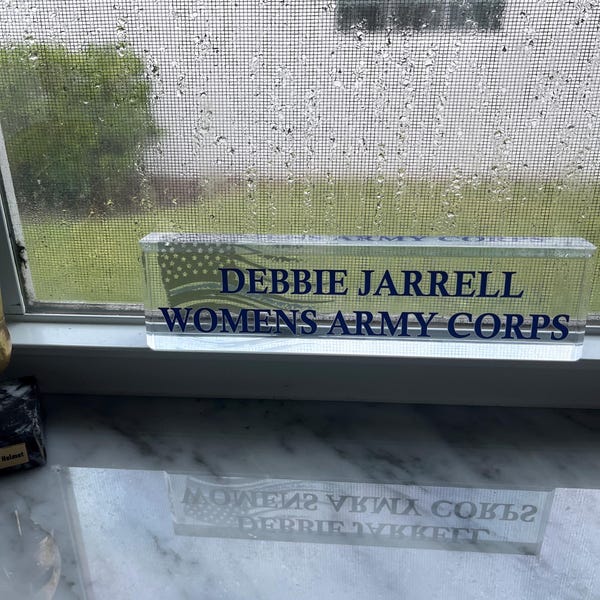 Police Blue Line Desk Nameplate, Police Gift, Desktop Police Nameplate ...