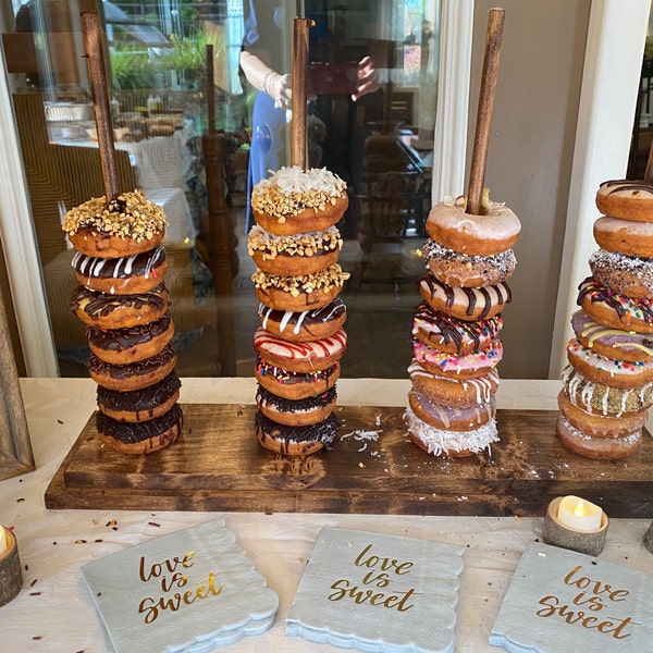 Wood Donut Stand for up to 66 Donuts Choose From 11 Colors, Wedding ...