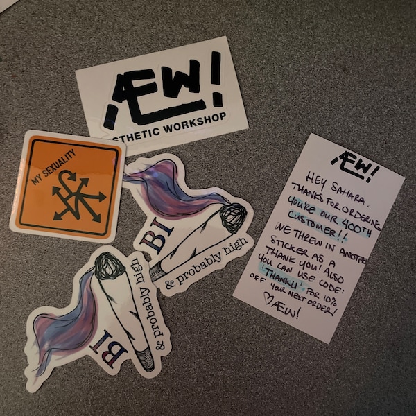 Bi & Probably High Sticker by Guest Artist, Hali // 420 Sticker ...