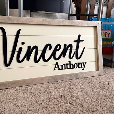 Nursery Wall Decor, Custom Nursery Name Sign, Above Crib Custom Baby ...