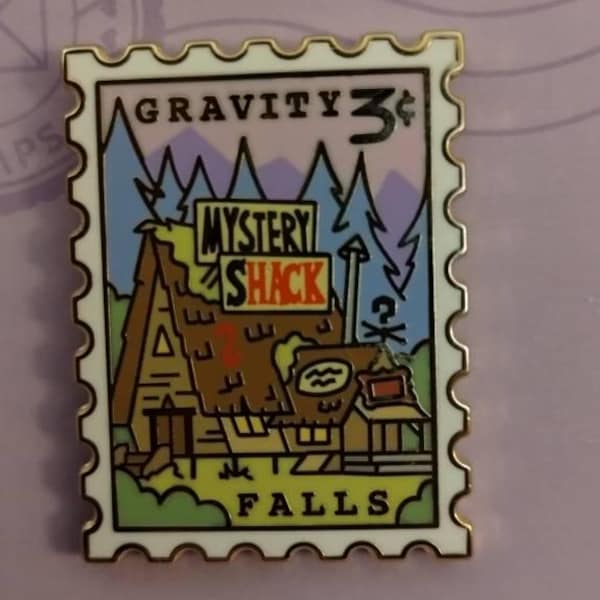 Gravity Falls Enamel Pin: Mystery Shack Stamp Lapel Pin - Etsy