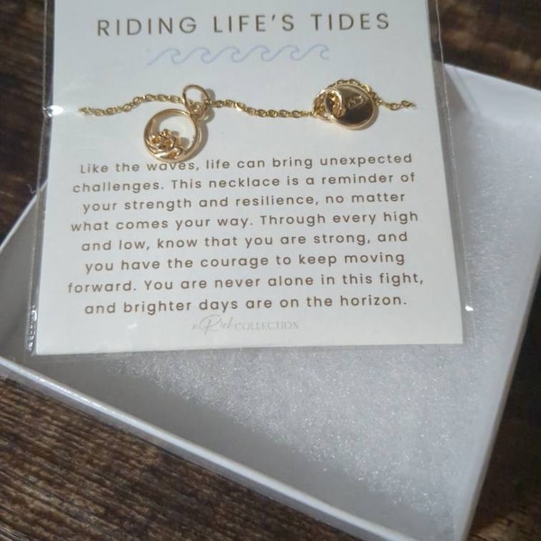 Riding Life's Tides Wave Necklace - Chemo Support Jewelry - Resilience ...