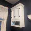 Bathroom or Kitchen Cabinet With Open Cubby Below and Crown Moulding ...