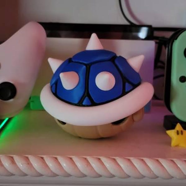 Blue Spiny Shell - Mario Kart Inspired Collectible - Etsy