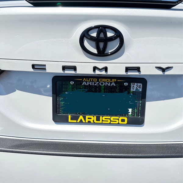 LARUSSO AUTO GROUP Cobra Kai Plastic License Plate Frame Holder Vinyl ...