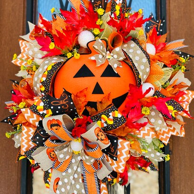 Fall Scarecrow Wreath Attachment TUTORIAL ONLY Fall Wreath - Etsy
