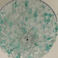 Sea Glass Chandelier Lighting Fixture Flush Mount Ceiling Fixture ...