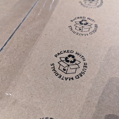 Packed With Reused Materials Stamp for Reused Package, Shipping ...