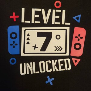 Level 7 Unlocked Birthday Svg, 7th Birthday Boy Gamer Svg, 7 Years Old ...