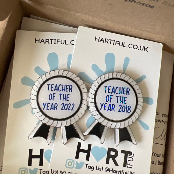 Personalised Design Your Rosette Award Enamel Pin | Customised Pin ...