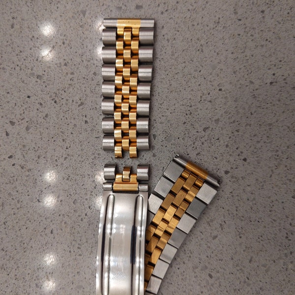 18mm 316L Stainles Steel Vintage Rare Bead of Rice Watch Band for 1970 ...