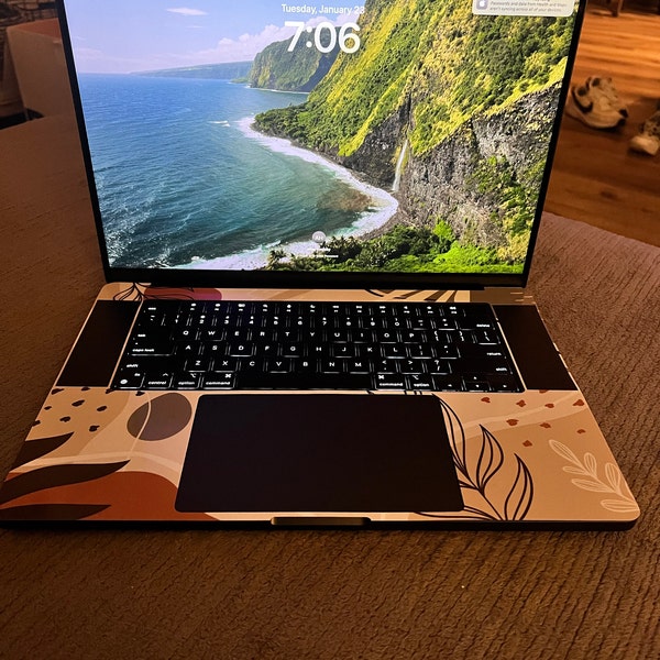 Pastel Beige White Abstract Skin Laptop Vinyl Dell HP Stream Lenovo ...