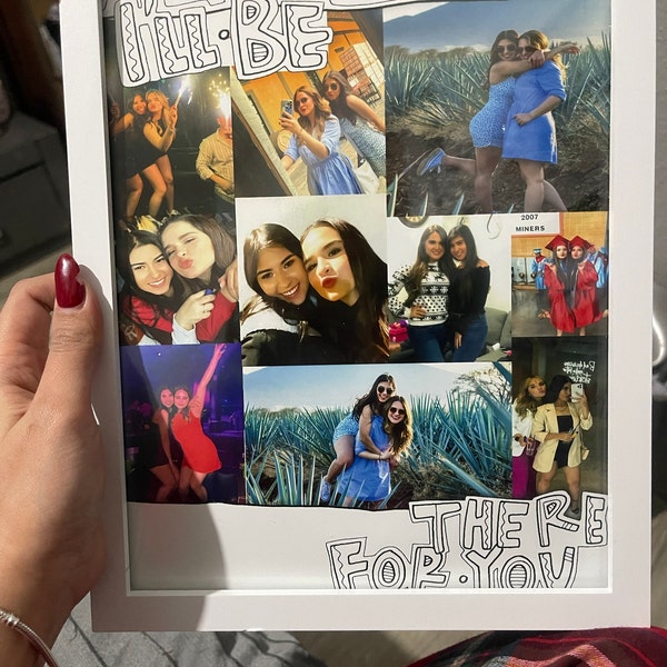 Best Friend Photo Collage, Personalized Bff Photo Collage, Best Friend ...