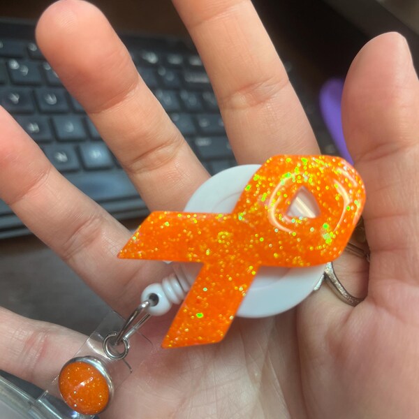 Pink Awareness Ribbon Badge Reel, Retractable Swivel Alligator Clip ...