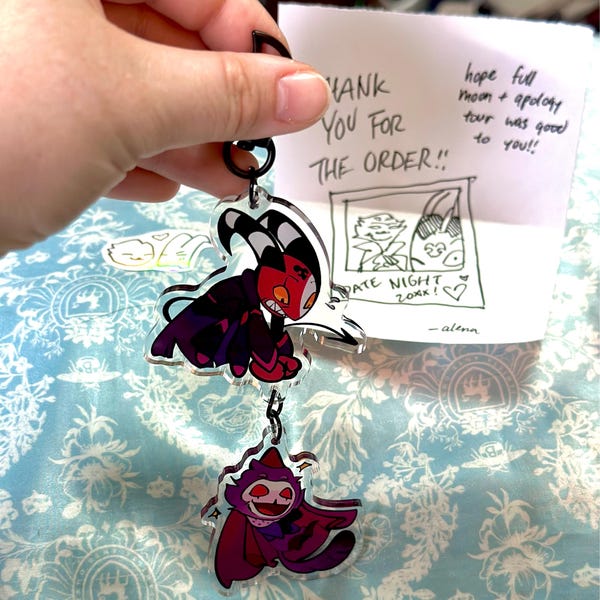 Lloyd and Sensei Garm Acrylic Charm - Etsy