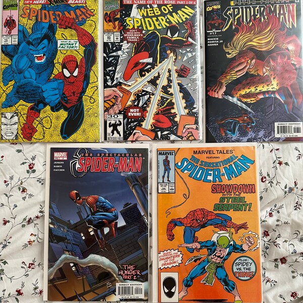 Comic Book Gifts - Bundle of 5 High Grade Marvel & DC Vintage Comics ...