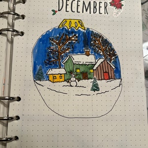 December Monthly Bullet Journal Sticker Kit Christmas Themed Stickers ...
