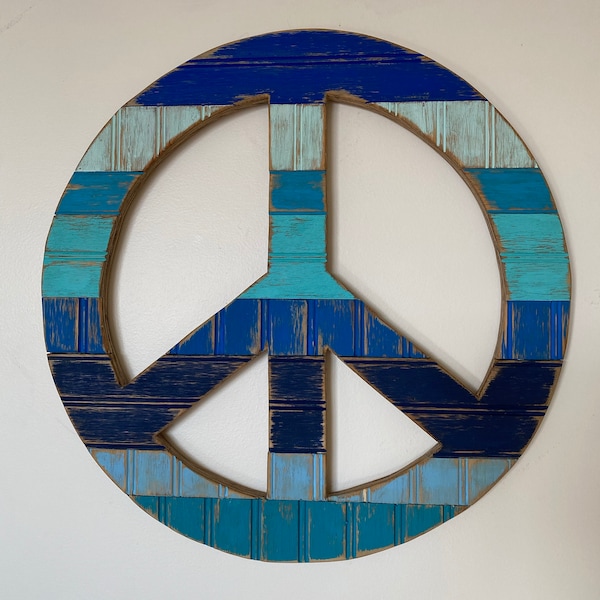 Large 24" Rustic Wood Peace Sign Wall Decor - Etsy