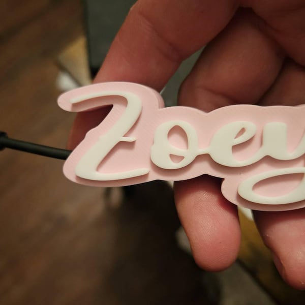 3D Printed Cord Name Label – Fits Universal 3-4mm Cords, Personalized ...