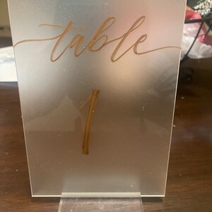 Clear Acrylic Table Numbers With Stand Wedding Table Numbers - Etsy