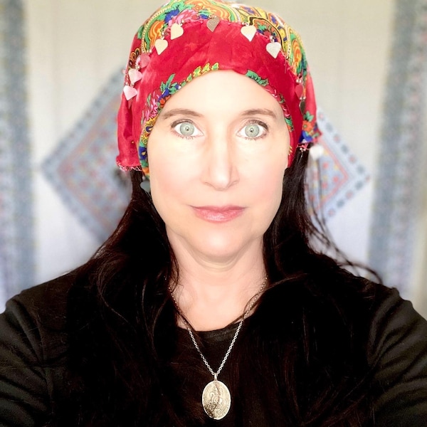 Purple Bandana Headscarf Women Hair Scarf Paisley Pattern Cotton ...