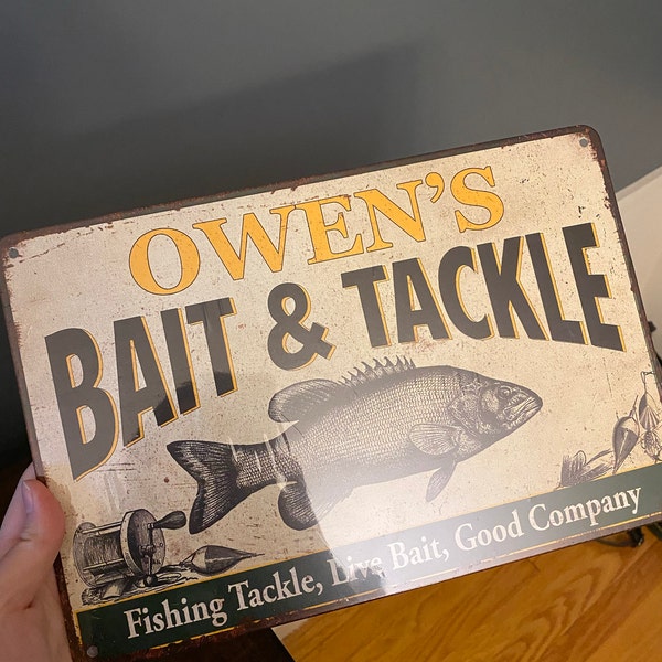 Custom Fishing Sign, Personalized Signs, Gift for Him, Fishing Gifts ...