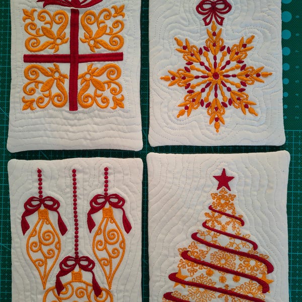 Machine Embroidery Design - 5 Christmas Machine Embroidery Designs - Etsy