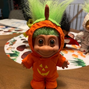 Vintage Ace Novelty Treasure Troll Doll Blue Hair Blue Oval - Etsy