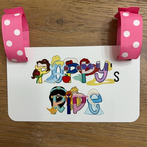 Personalized Family Name Stroller Tag, Amusement Theme Park Sign for ...