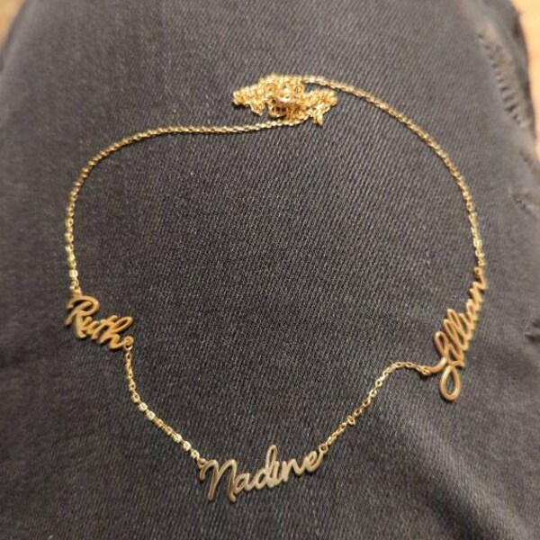 Multi-name Family Necklace, Multiple Nameplated Necklace, Personalized ...