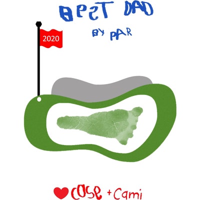 Golf Footprints Template, Daddy's Little Caddies, Father's Day Gift ...