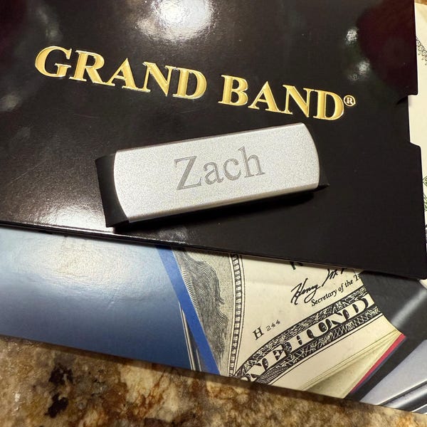 Grand Band - Deluxe (large) Elastic Money Band With FREE Engraving ...