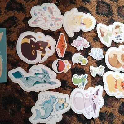 Eeveelution Sticker Set Weatherproof Stickers - Etsy