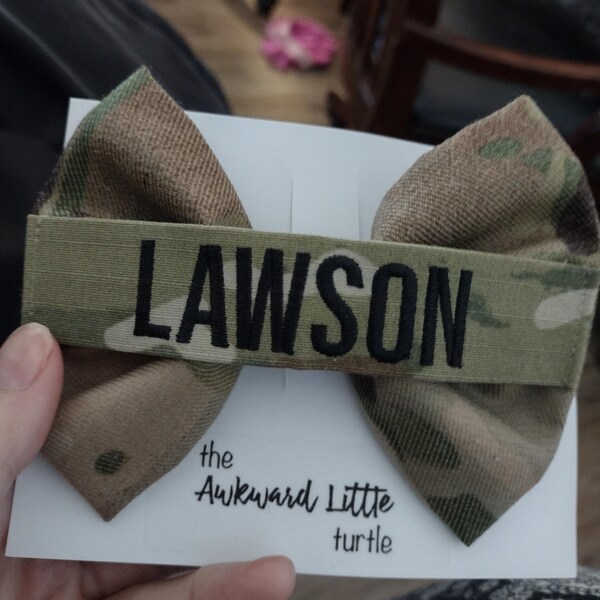 Army Name Tape Bow, Military Bow, Personalized, Air Force Bow, OCP ...
