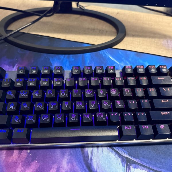 Rune Keycap Set, Elder Futhark Runes, Artisan Keycaps, Custom Keys for ...