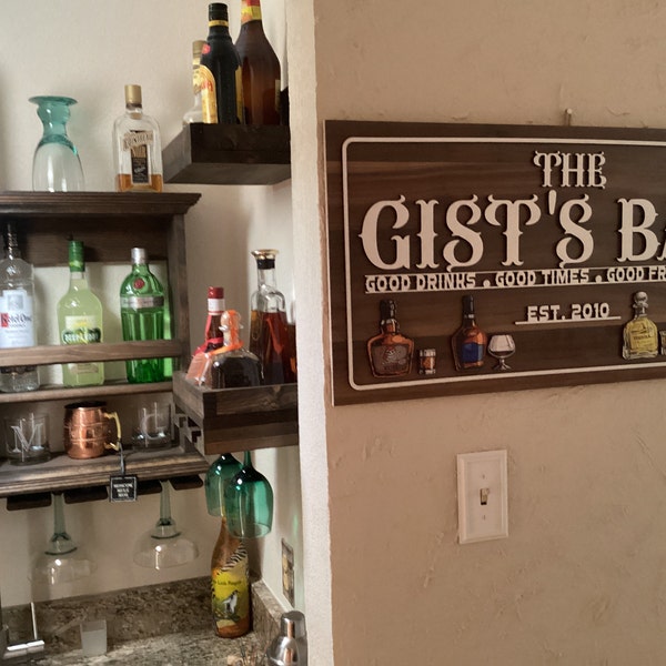 Personalized Wooden Bar Sign, Custom Wood Sign, Personalized Wood Sign ...