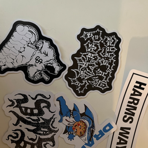 Alternative Punk Rock Band Sticker Pack 10 Stickers Vinyl Decals Grunge ...