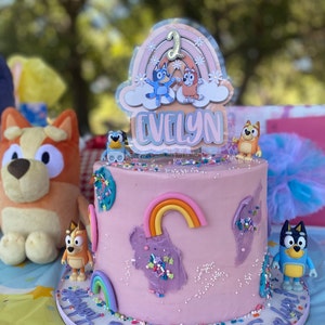 BLUEY CAKE TOPPER Bluey Themed Birthday for Her Girls Birthday Party ...