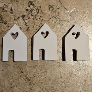4 in 1 Mini House Molds Set , Heart House to Attach Tray Decoration ...