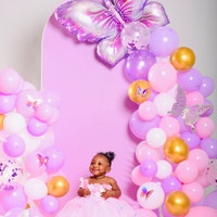 Lavender Pink Princess Flower Birthday Photoshoot Baby Girl Kids ...