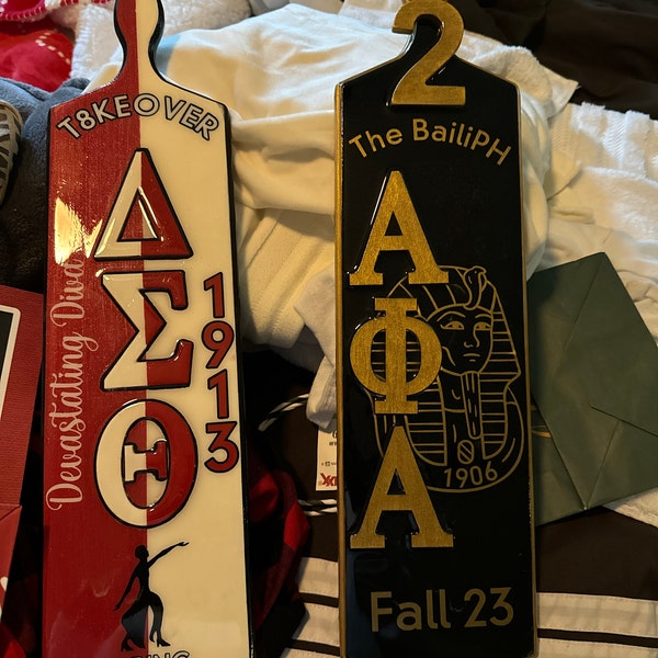Custom Couples Greek Paddle AKA Delta Sigma Theta Zeta Phi Beta Sigma ...